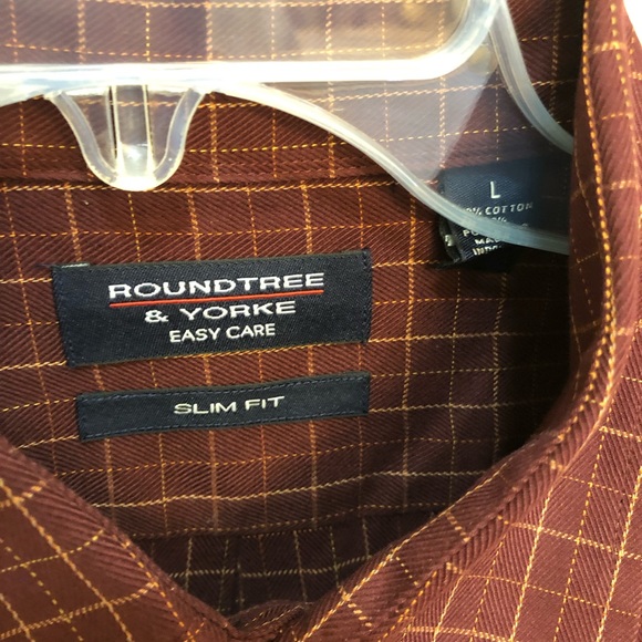 Roundtree & Yorke | Shirts | Rountree And Yorke Mens Large Long Sleeve ...